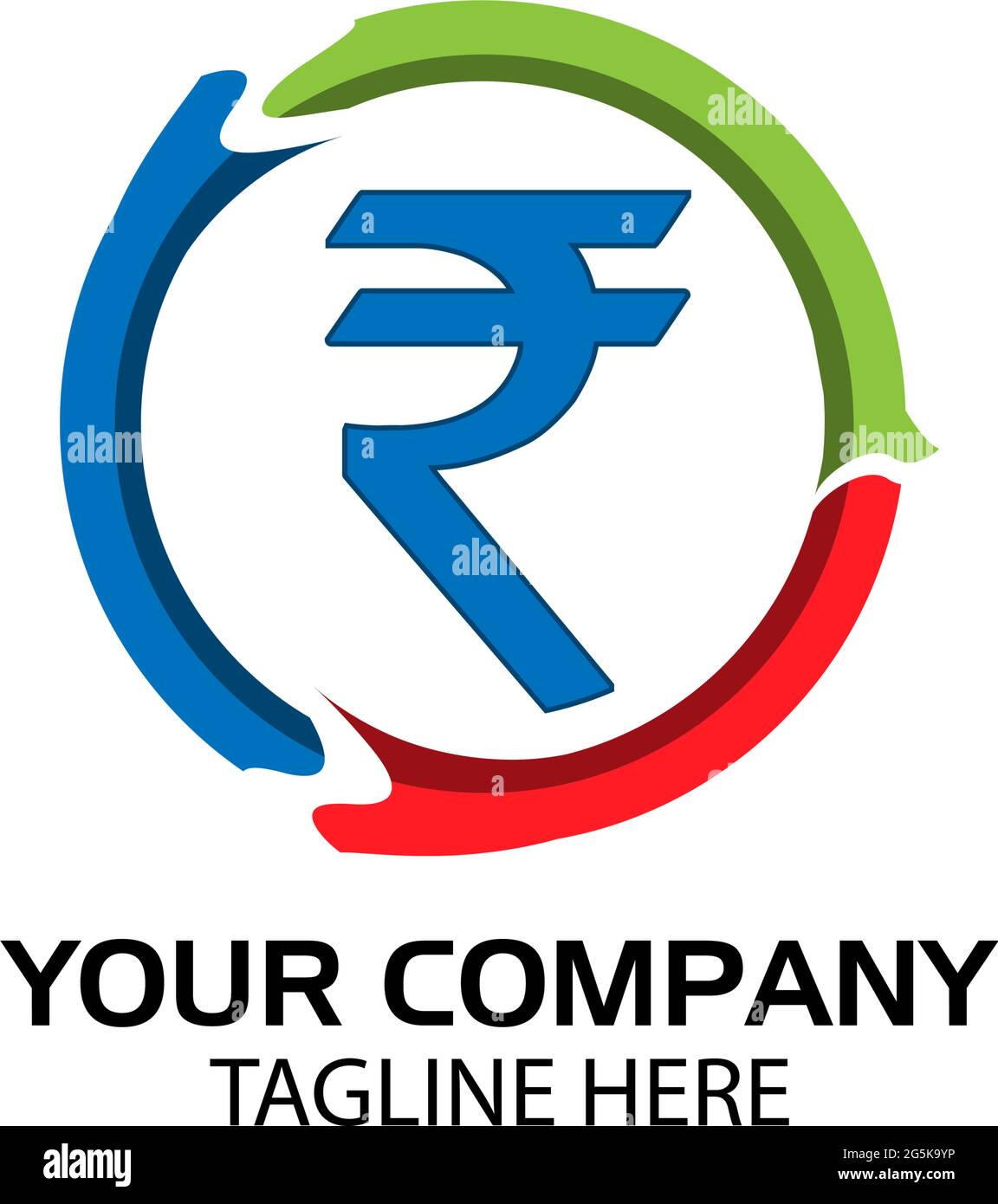 Rupee sign in circle, Finance Logo Vector, flat design Stock Vector ...