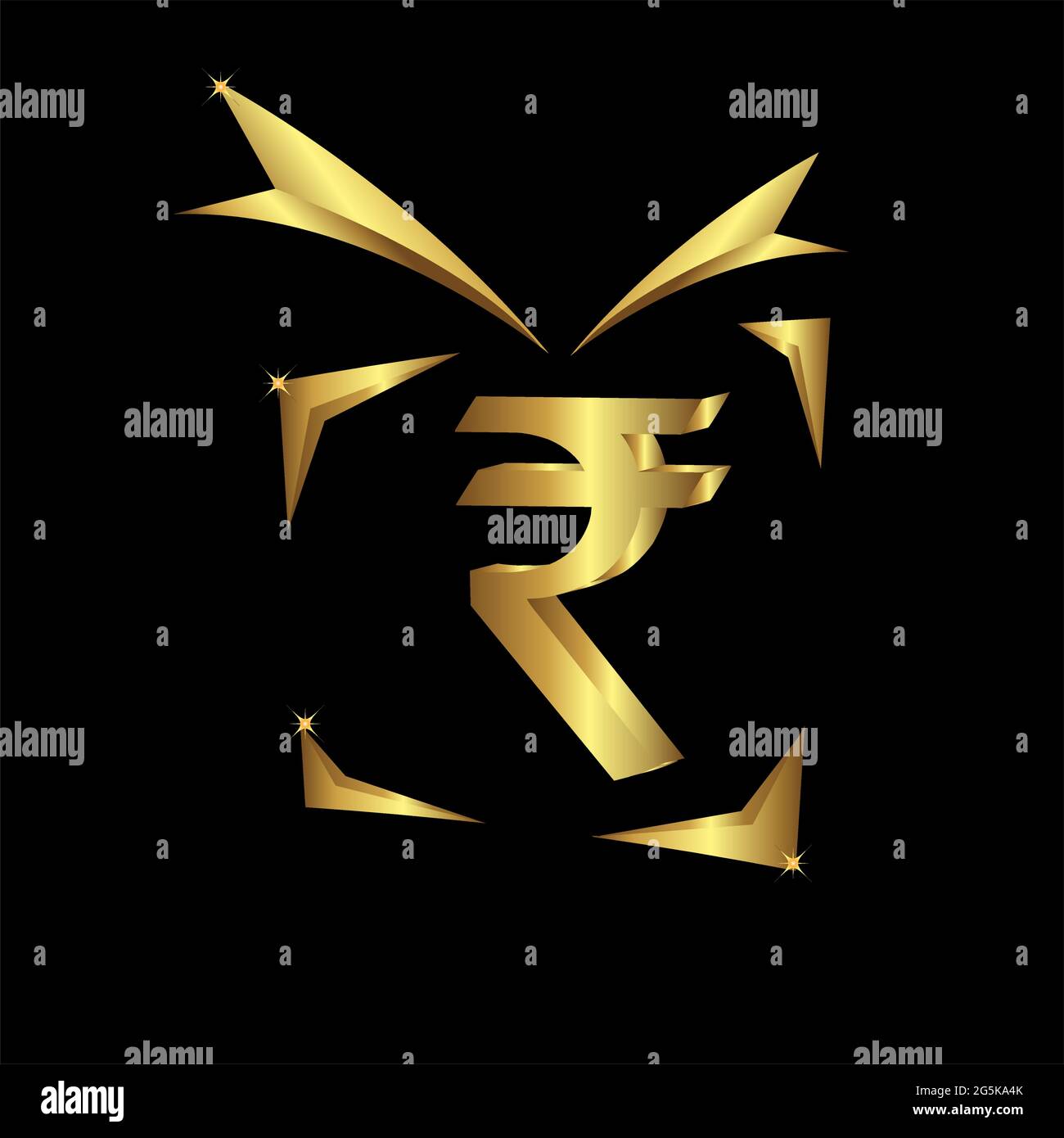 Rupee gift icon, Gold icon, Vector Illustration on white background ...