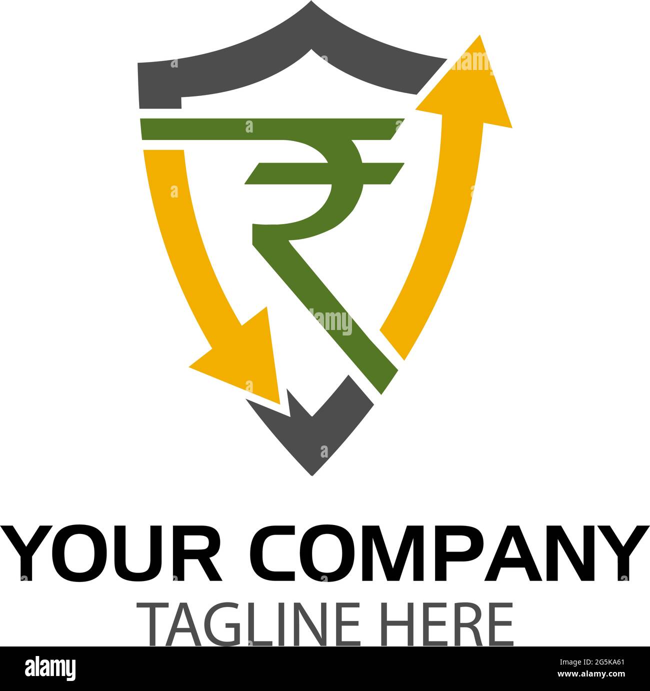 Rupee map logo, flat design. Vector Illustration on white background ...