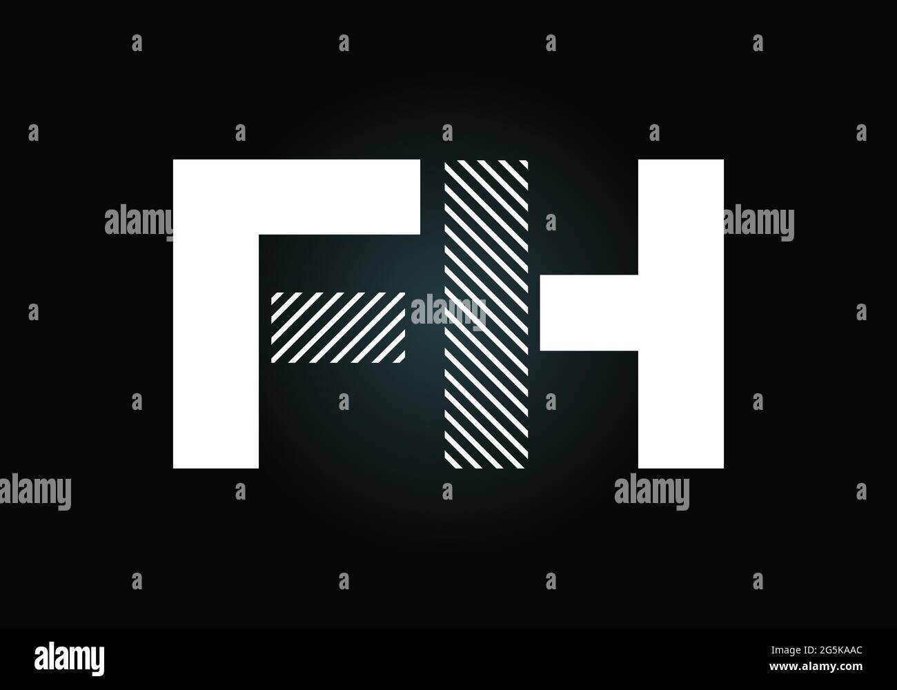 Initial F H Letter Logo With Creative Modern Business Typography Vector ...