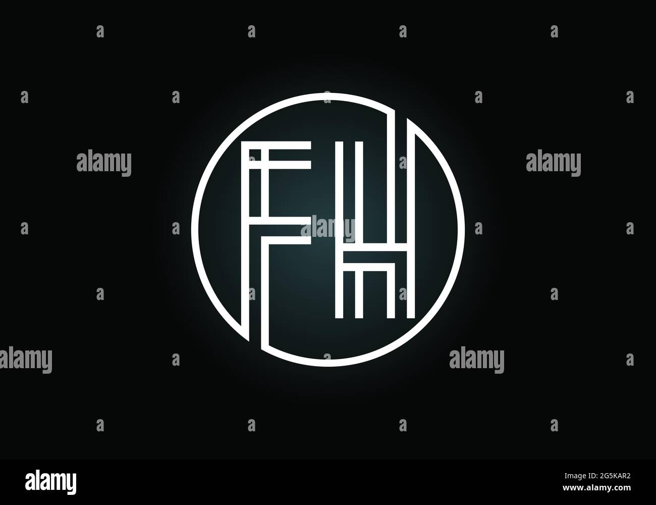 Initial F H Letter Logo With Creative Modern Business Typography Vector ...