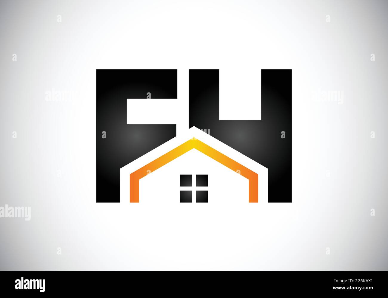 Initial F H Letter Logo With Creative Modern Business Typography Vector ...