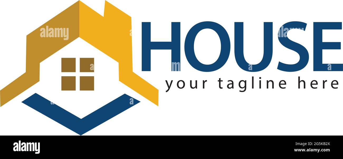 House stock logo vector. Abstract house logo - Colorful house. logo ...