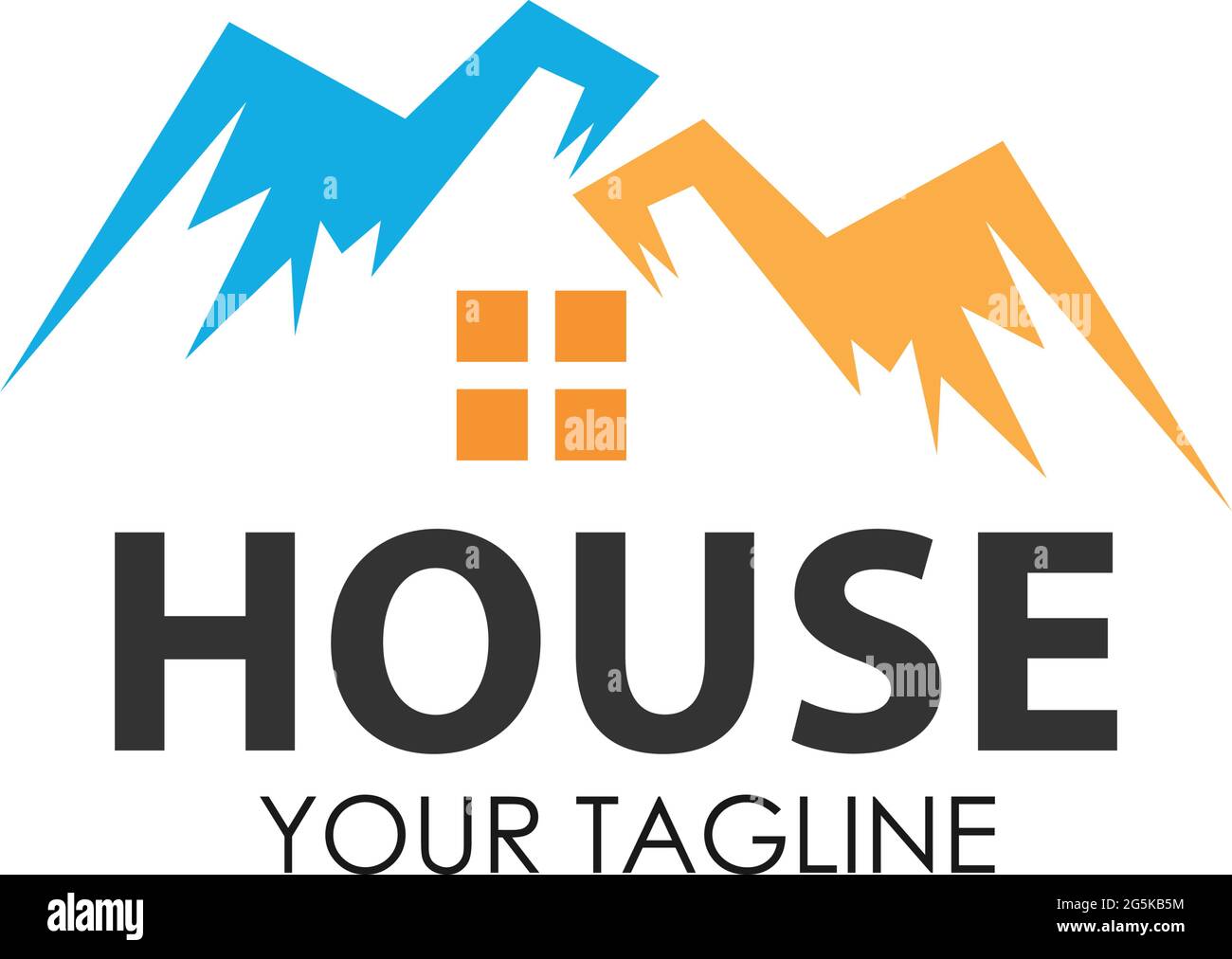 Mountain house stock logo vector. Abstract house logo. Vector ...