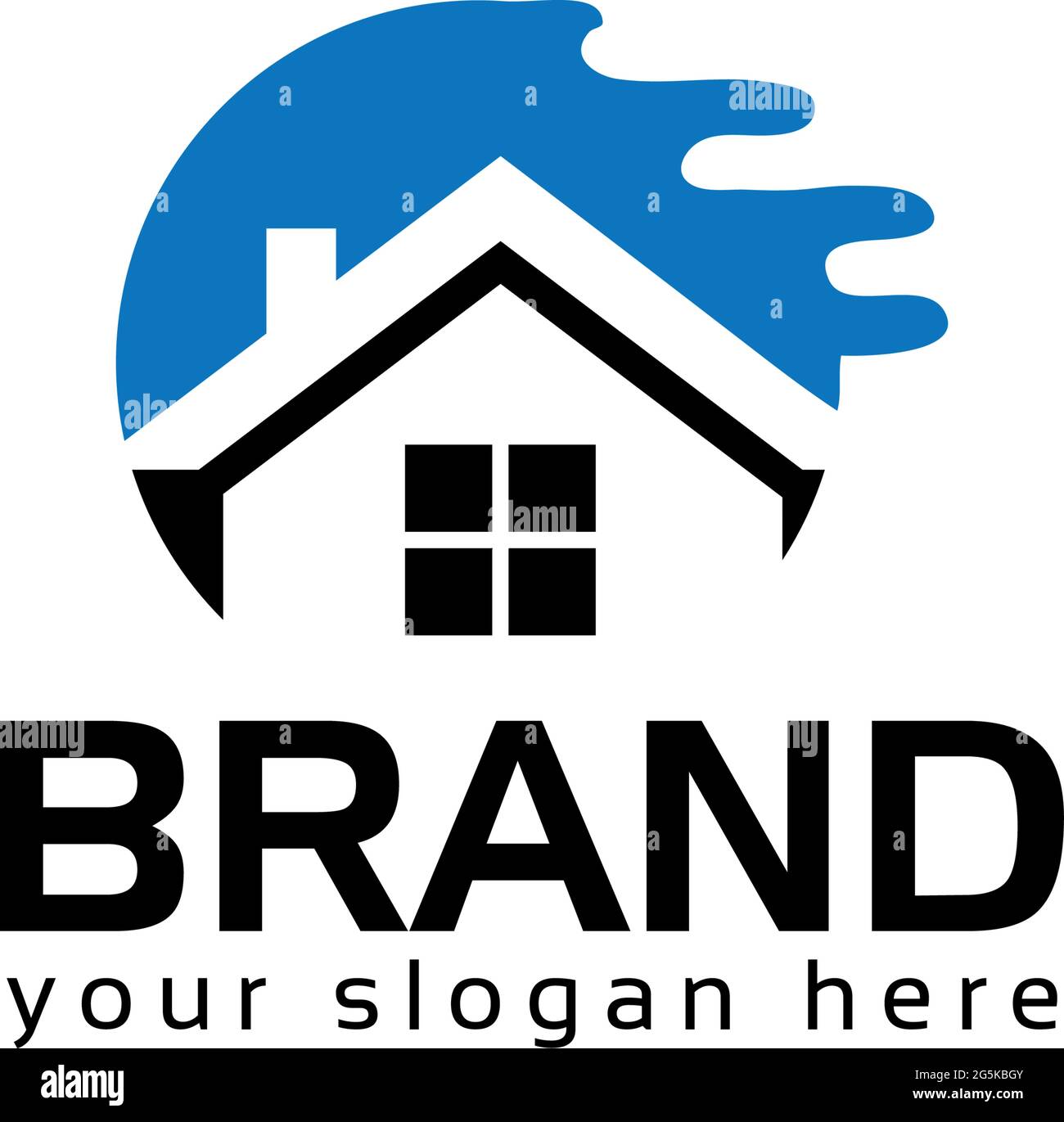 House stock logo vector. Abstract house logo - Colorful house. logo ...