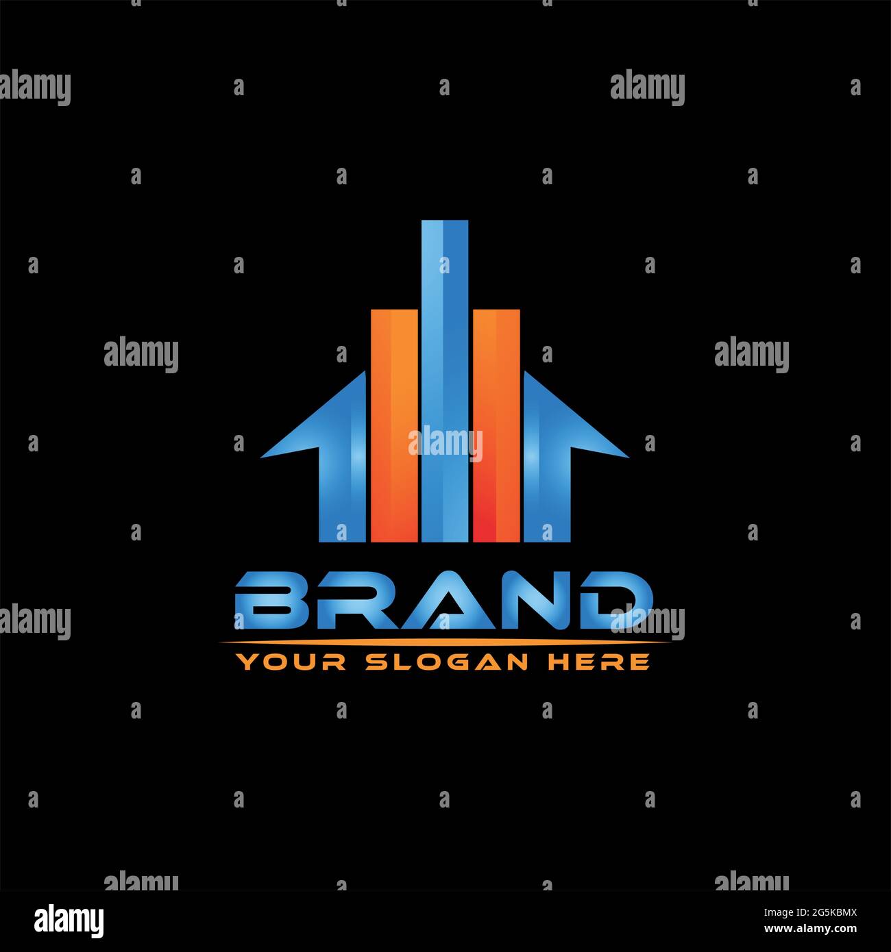 House logo vector on black background. Abstract House Stock Vector ...