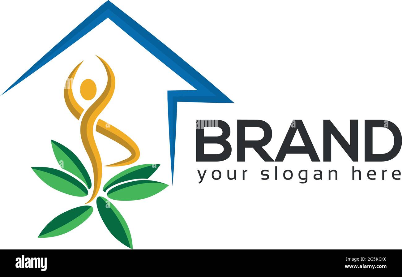 People House logo, flat design. Vector Illustration on white background ...