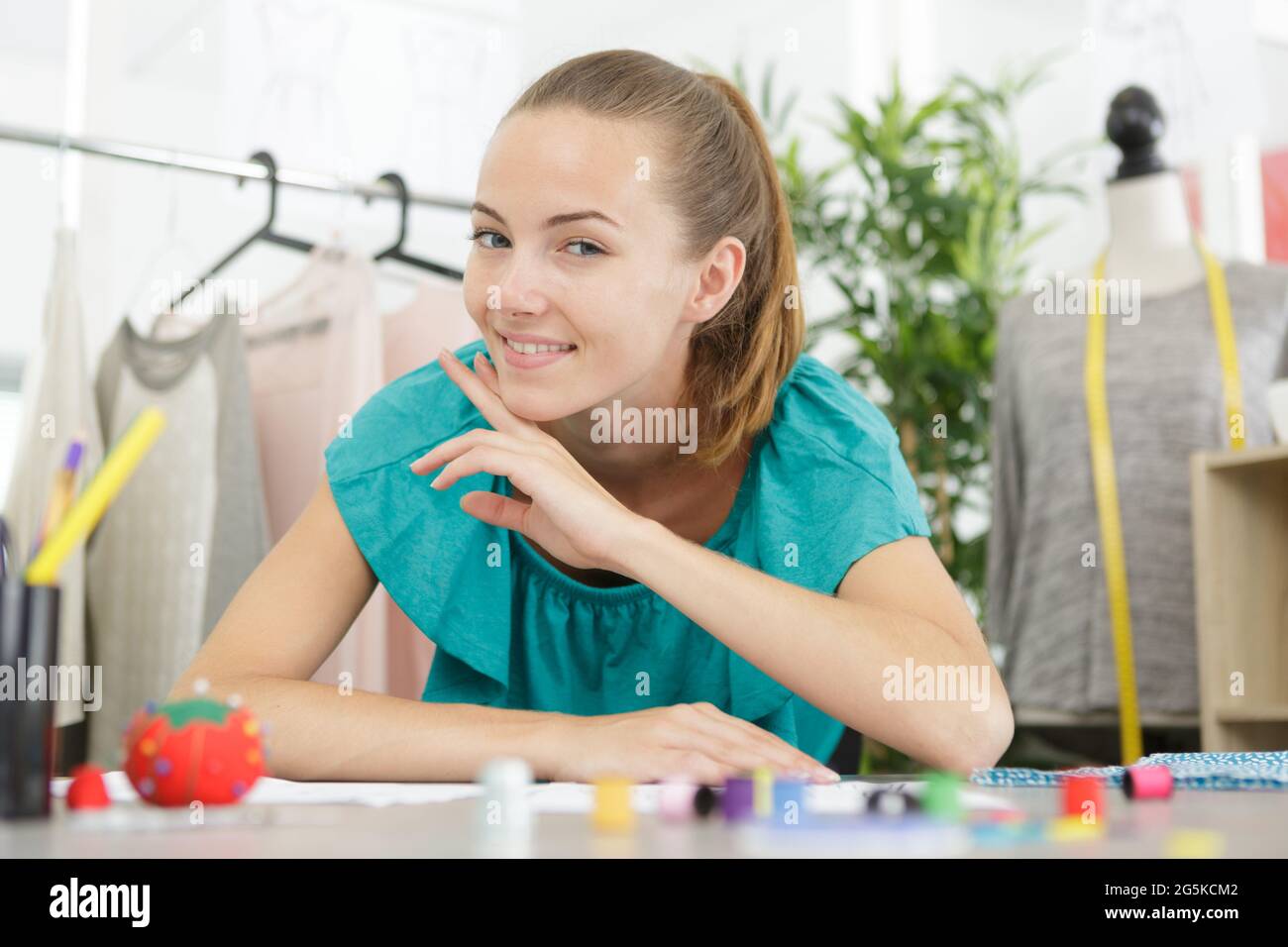 portrait of young fashion designer Stock Photo - Alamy