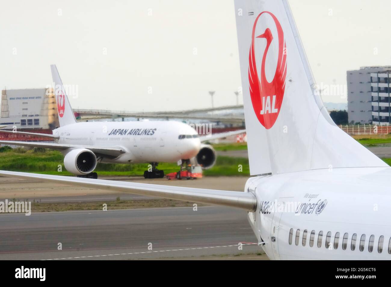 Tokyo, Japan. 25th June, 2021. A Japan Airlines (JAL) airplanes seen at ...