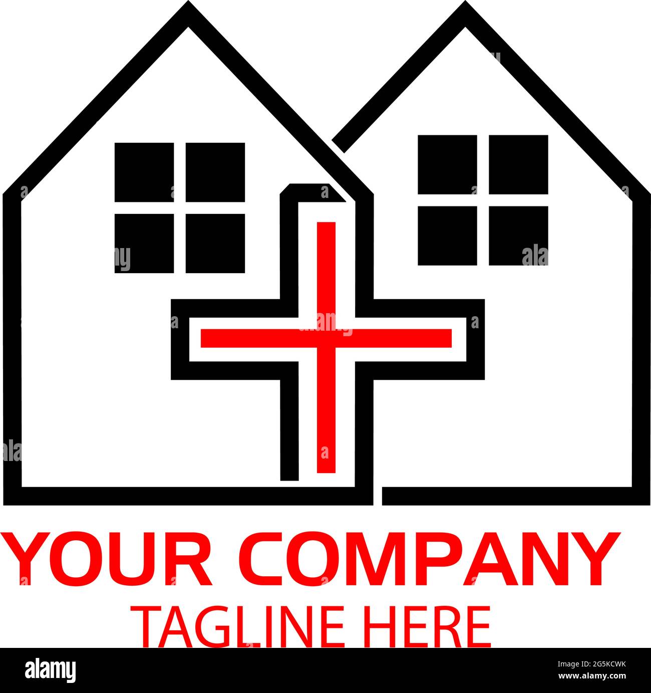 Health house logo template, flat design Stock Vector Image & Art - Alamy