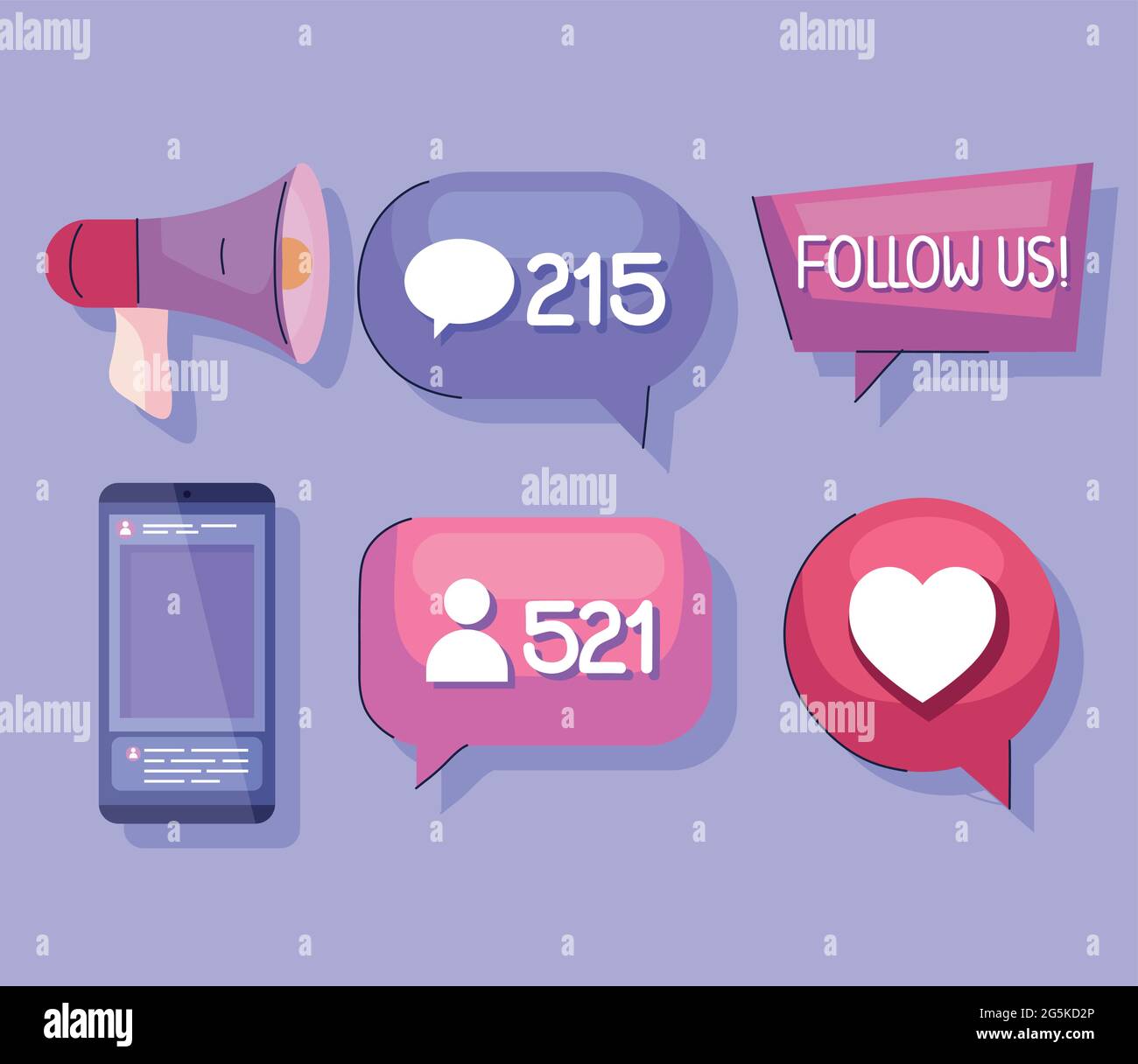 social media followers icons Stock Vector Image & Art - Alamy