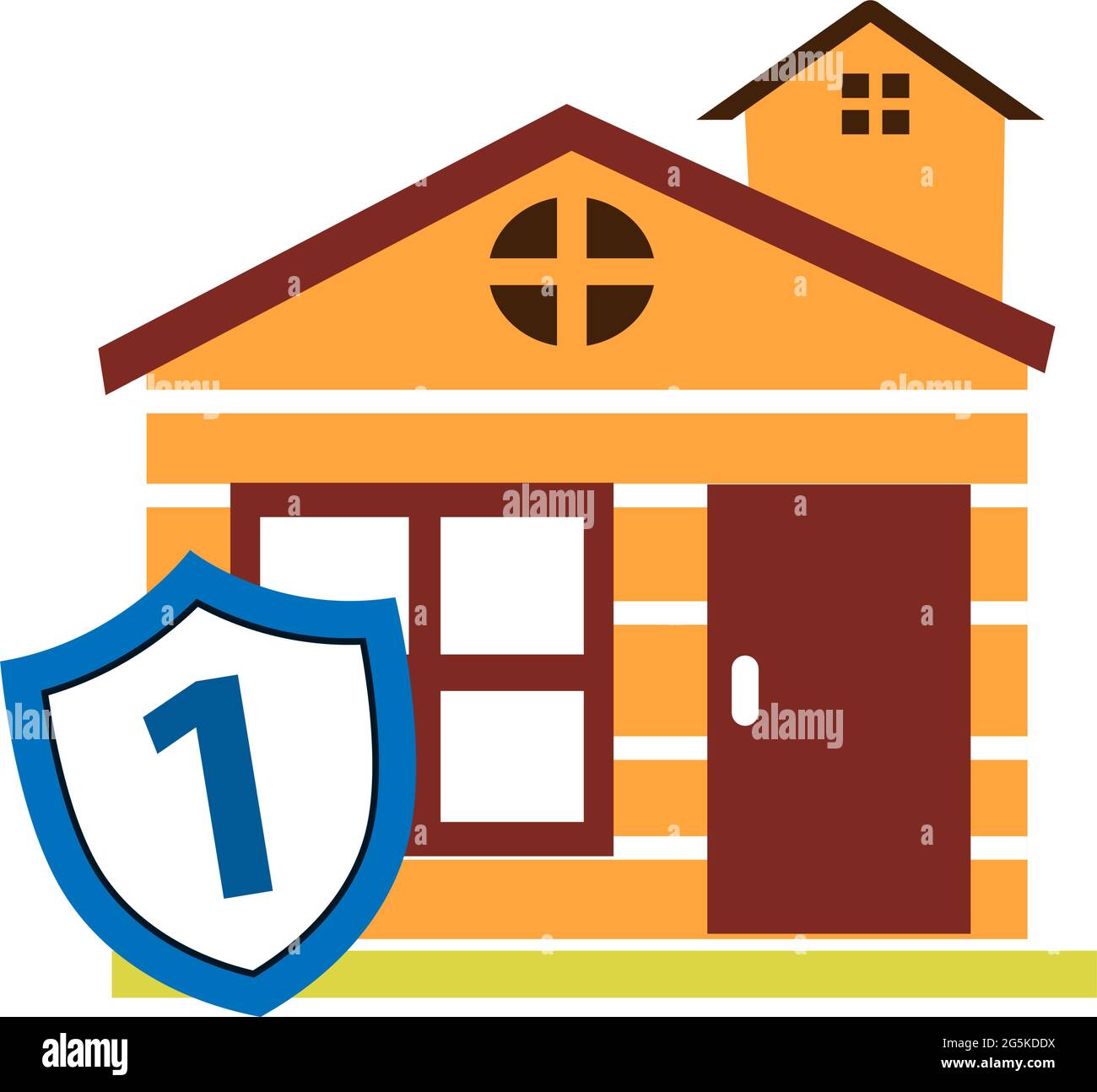 Shop protection stock icon, flat design. Vector illustration on white ...