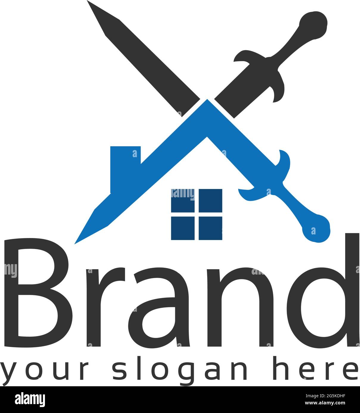 Sword logo Cut Out Stock Images & Pictures - Alamy