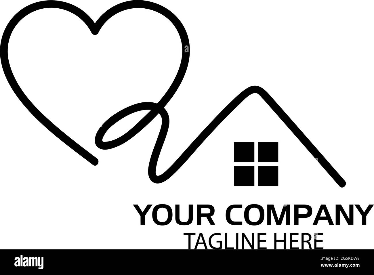 Love house stock logo vector. Abstract house logo. Vector Illustration ...