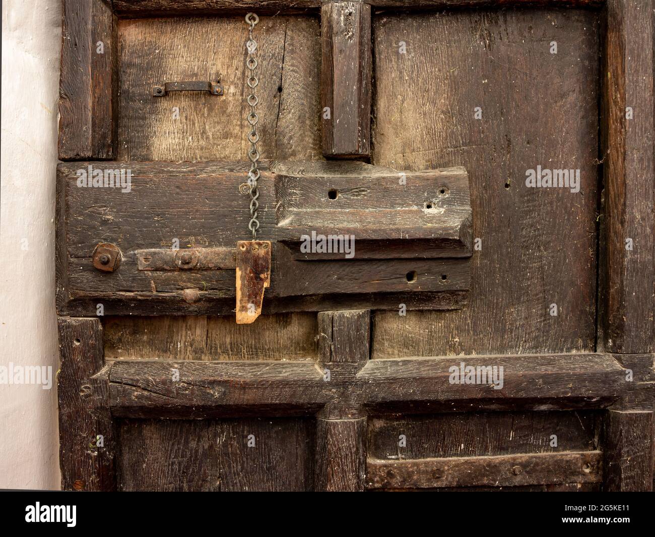 Internal wooden door lock of St Peter's Church, Bruisyard, Suffolk ...