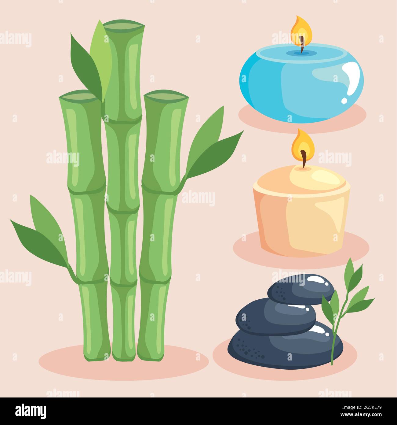 Set natural spa treatments Stock Vector Images - Alamy