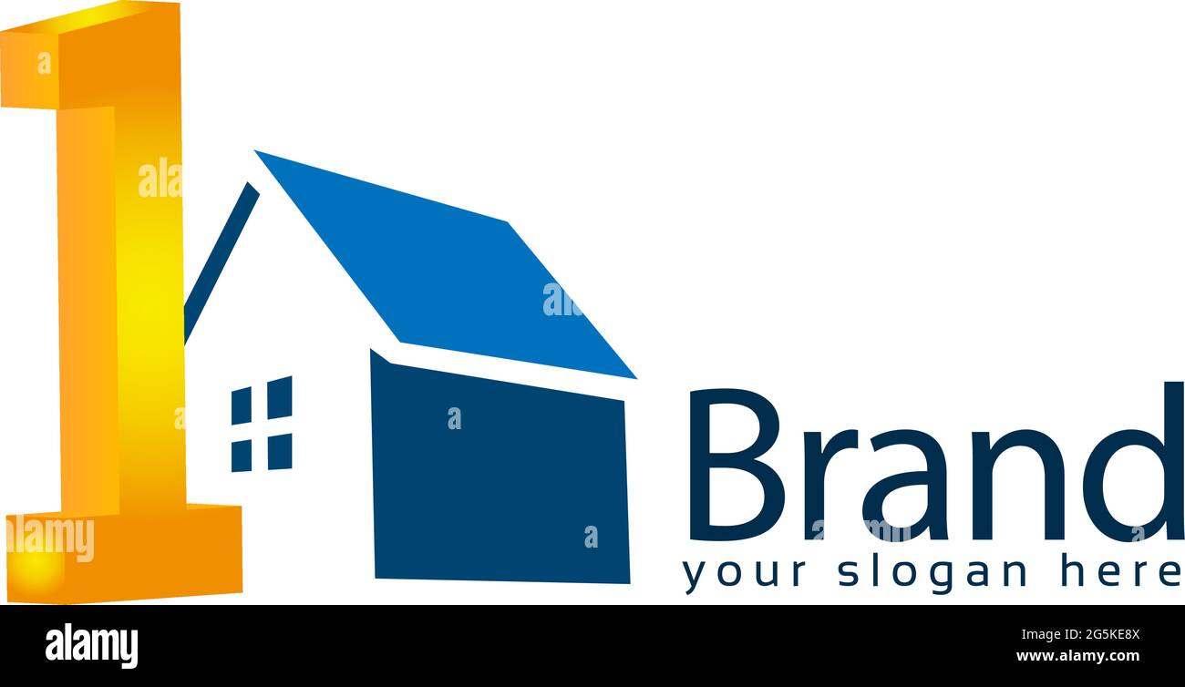 One house stock logo vector. Abstract house logo. Vector Illustration ...