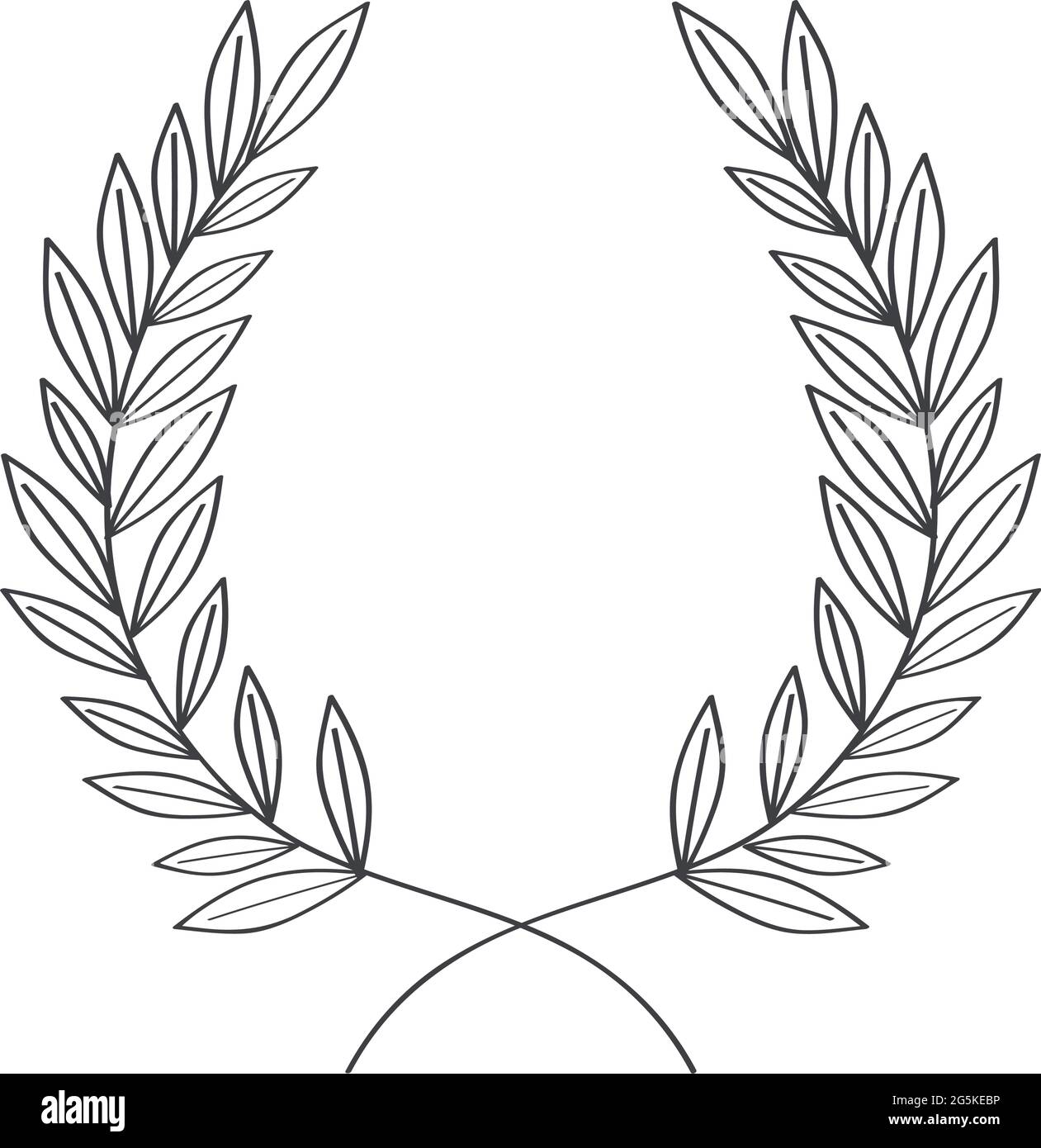linear laurel wreath icon Stock Vector Image & Art - Alamy