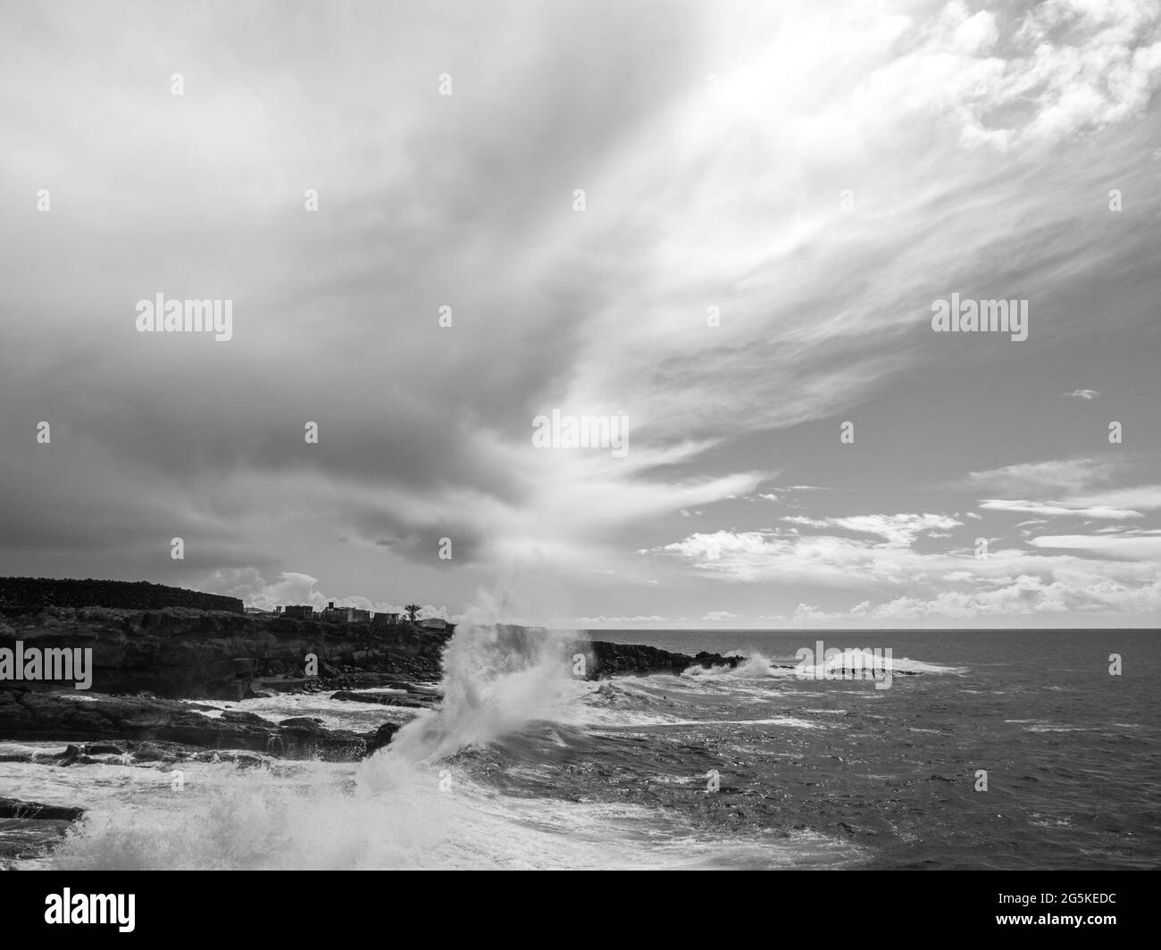 Tenerife sea scenic Black and White Stock Photos & Images - Alamy