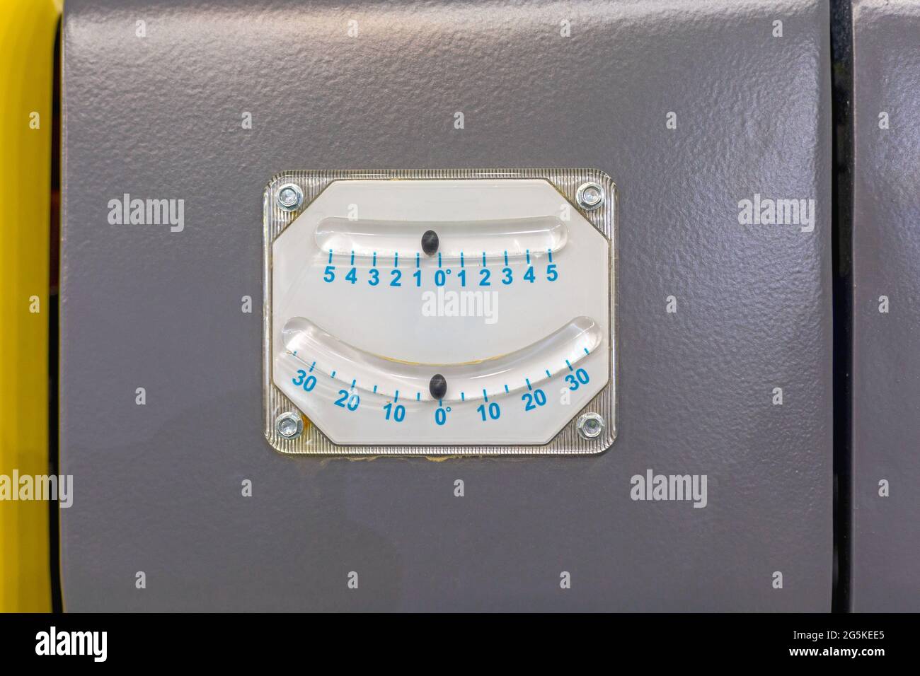 Construction Vehicle Inclinometer Level Tilt Gauge Indicator Stock ...