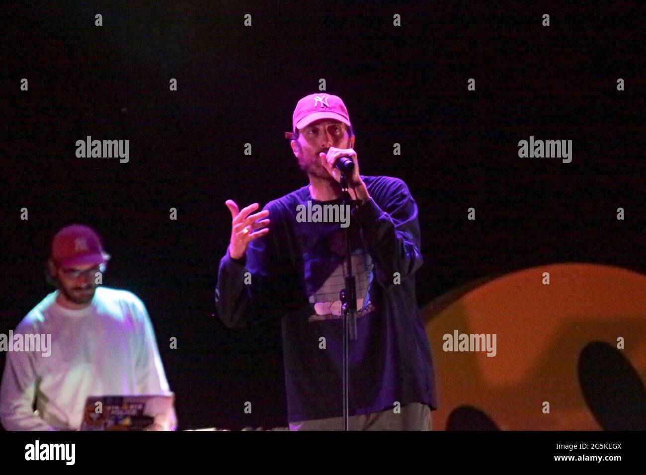 Rome, Italy. 26th June, 2021. Mecna in concert at the Cavea. The rapper ...
