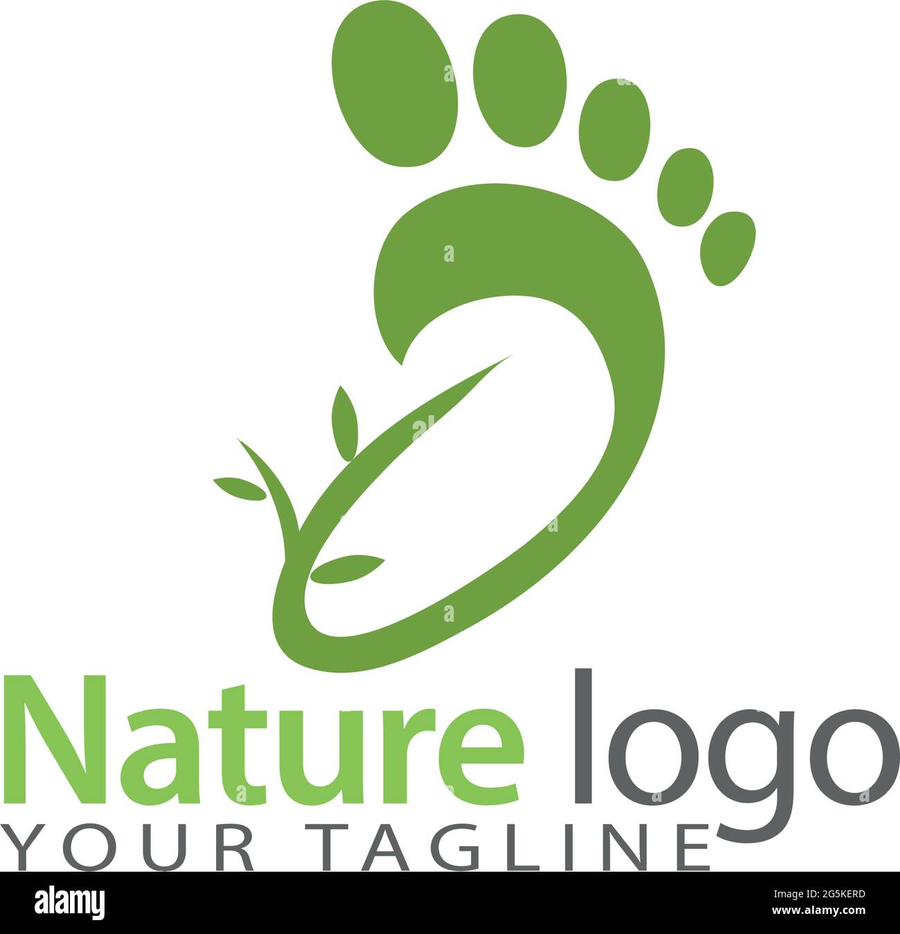 Nature foot logo template, stock logo template Stock Vector Image & Art ...