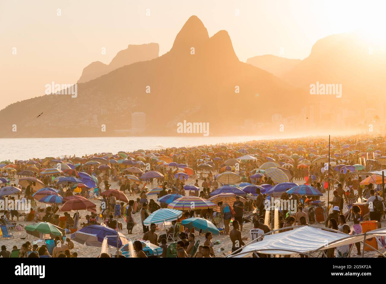 Rio de Janeiro, Brazil - September 13, 2020: Brazilians enjoy sunny ...