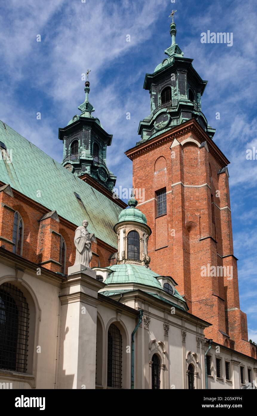 Cathedral in Giezno, Poland. Old town sacred buildings, architecture of ...