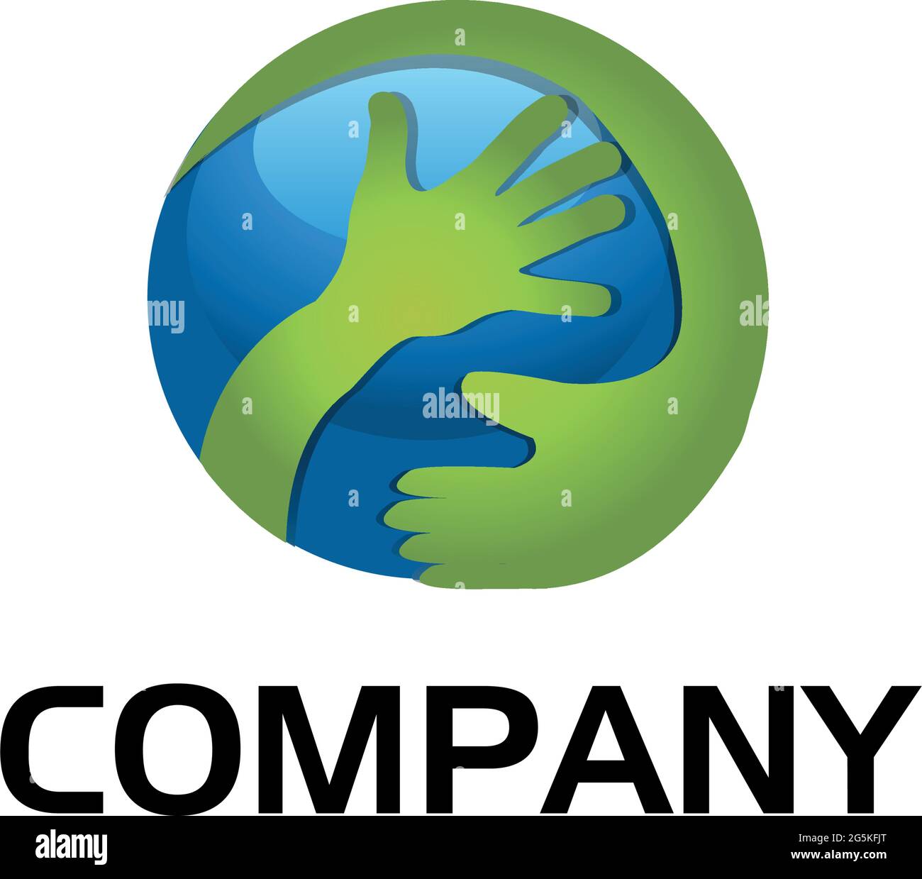 logo of hand held circle. Logo design template Stock Vector Image & Art ...