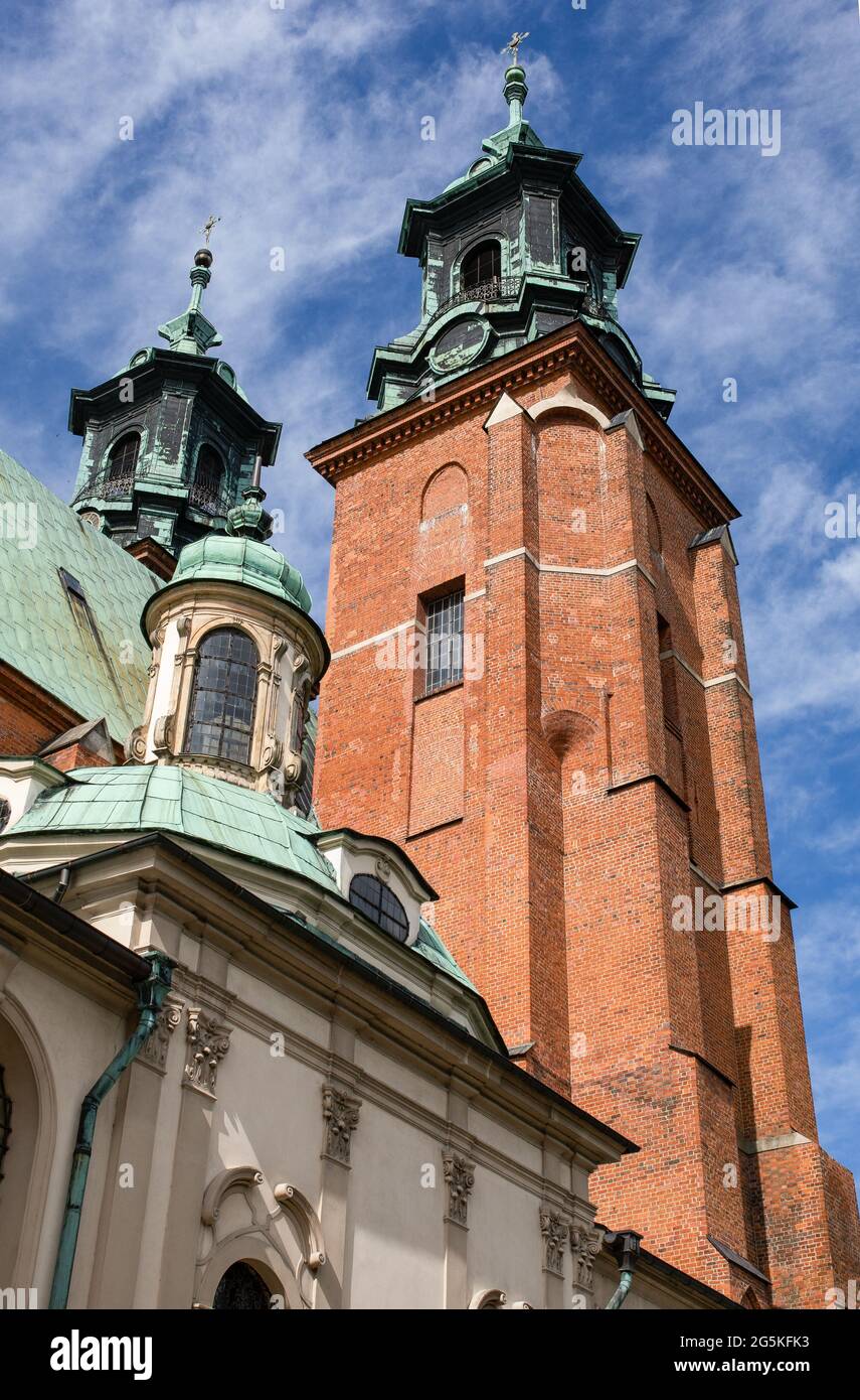 Cathedral in Giezno, Poland. Old town sacred buildings, architecture of ...