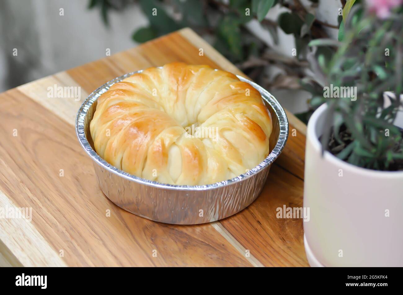 bread , bun or cream bread or butter bread for serve Stock Photo - Alamy