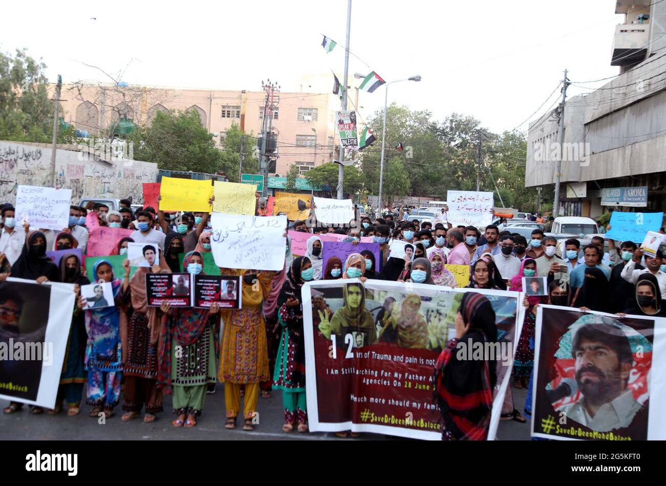 Members of Voice of Baloch Missing Persons are holding protest ...