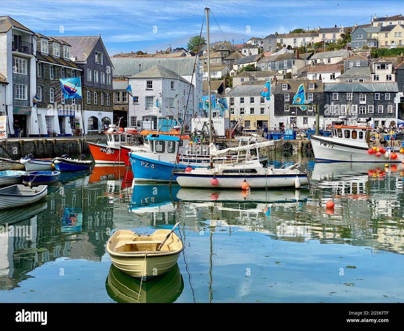Cornish Fishing Boats in Mevagissey Stock Photo - Alamy