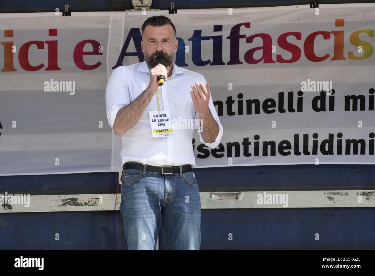 Alessandro Zan during manifestation in Milan for DDL Zan (Photo by Luca ...