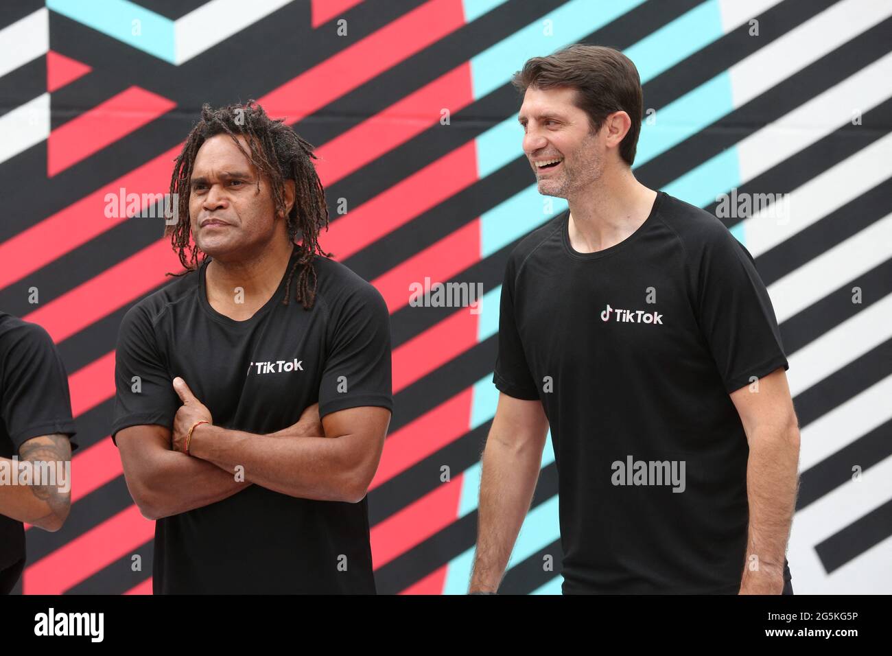 Christian Karembeu and Pierre Rabadan during inauguration of the ...