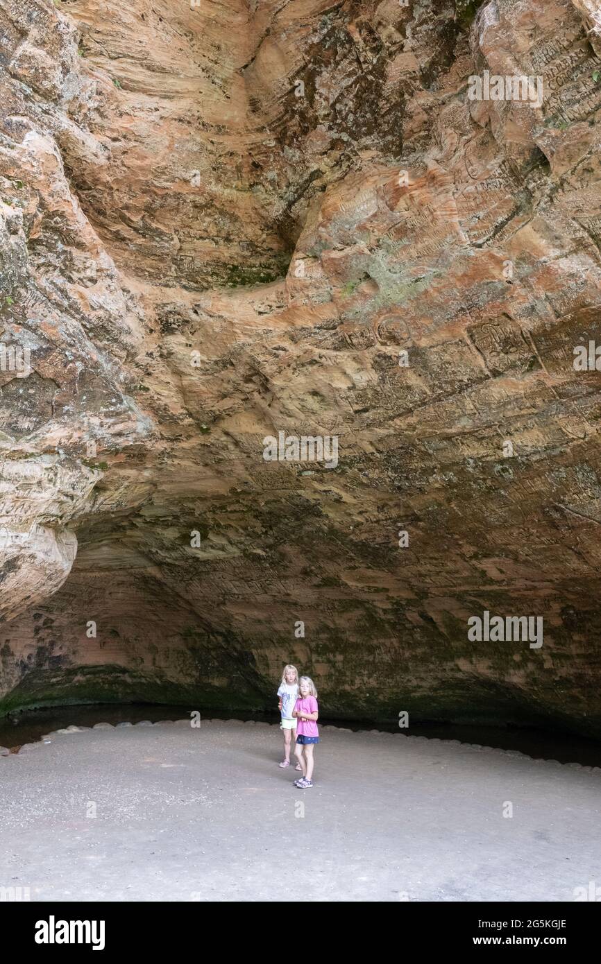 Sandstone cave in the baltic countries hi-res stock photography and ...
