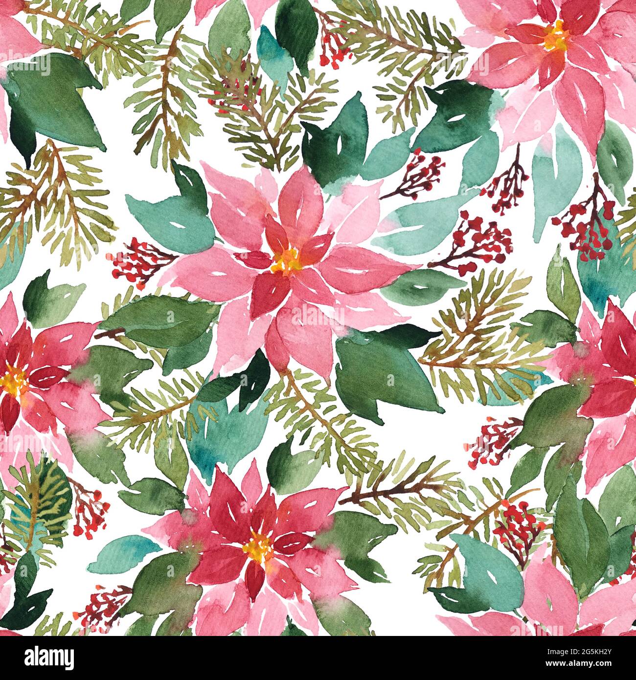 Watercolor christmas pattern hi-res stock photography and images - Alamy