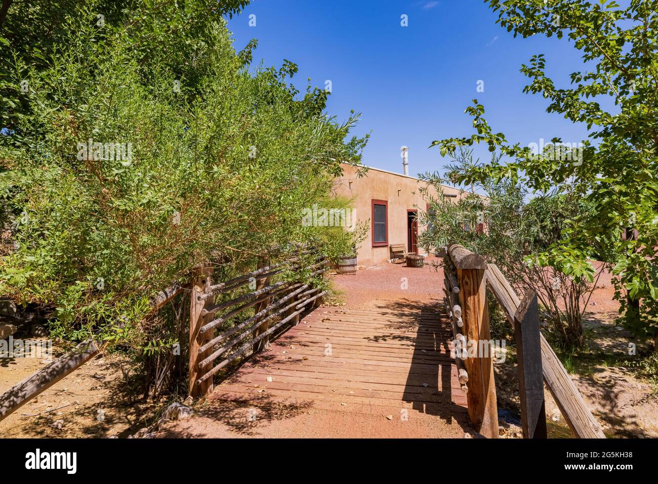 Sunny view of the Old Las Vegas Mormon Fort State Historic Park at ...