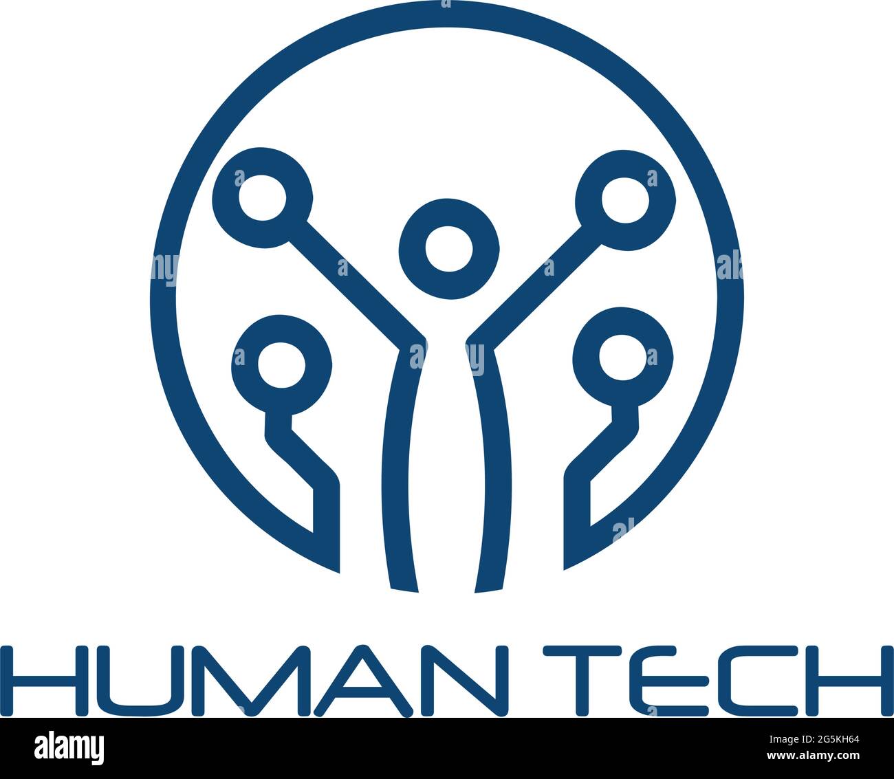 Human technology logo Stock Vector Images - Alamy