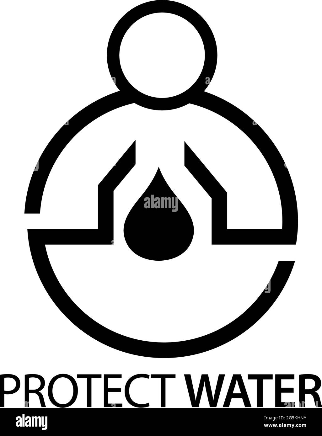 People with water icon. Concept of love your water Stock Vector Image ...