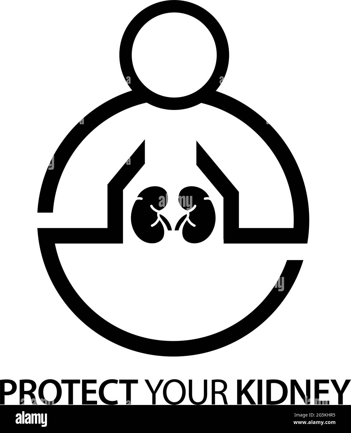 People with kidney icon. Concept of protect your kidney Stock Vector ...