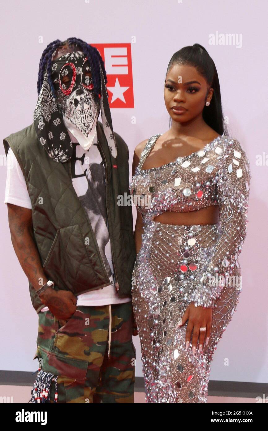 Los Angeles, CA. 27th June, 2021. Lil Uzi, JT at arrivals for BET ...