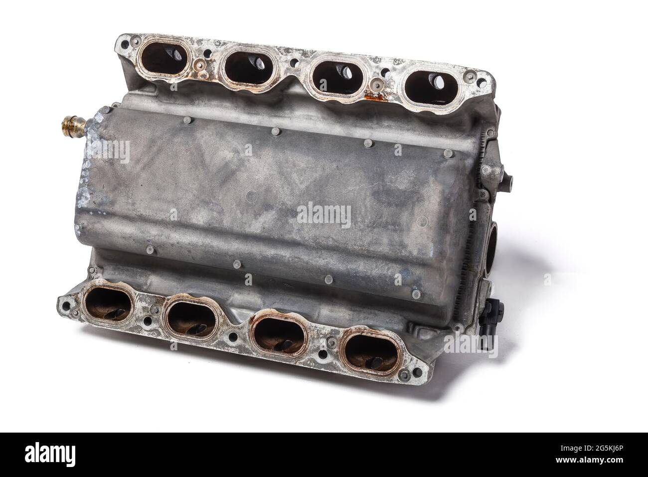 Intake manifold metal housing with a system for adjusting the air flow ...