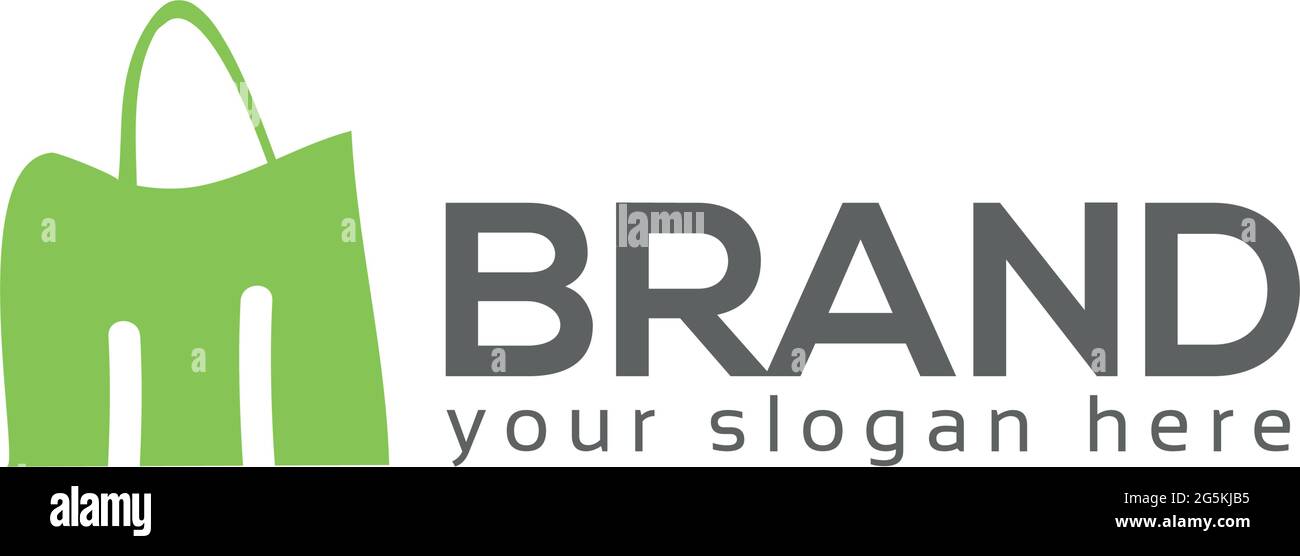 M shoping logo vector. Flat logo design Stock Vector Image & Art - Alamy