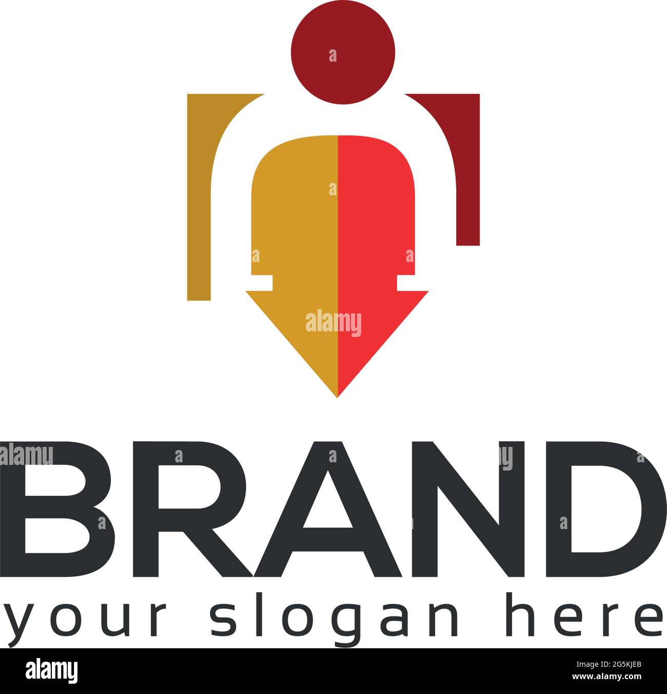 Person logo vector, Flat logo design Stock Vector Image & Art - Alamy