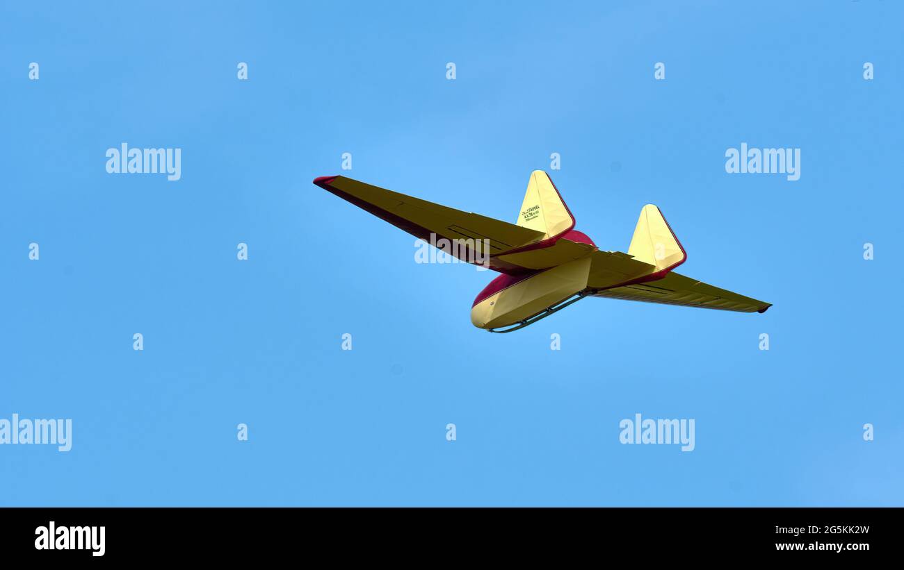Fauvel AV36 glider in flight Stock Photo - Alamy