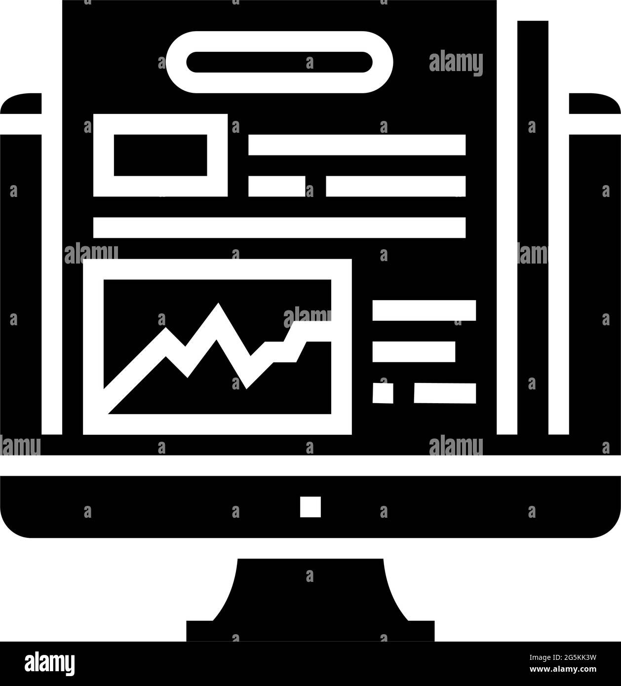 online financial audit glyph icon vector illustration Stock Vector ...