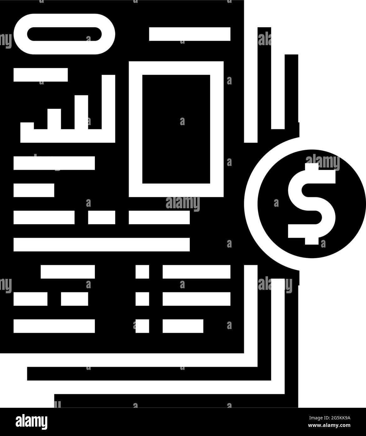 financial modeling glyph icon vector illustration Stock Vector Image ...