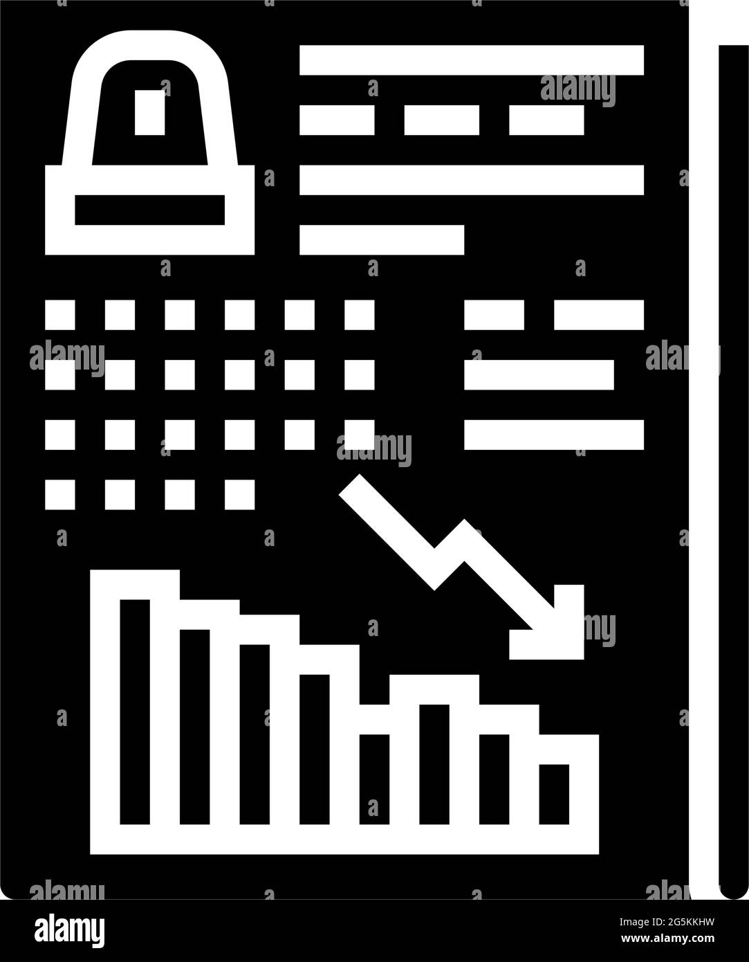 risk assessment and reduction glyph icon vector illustration Stock ...