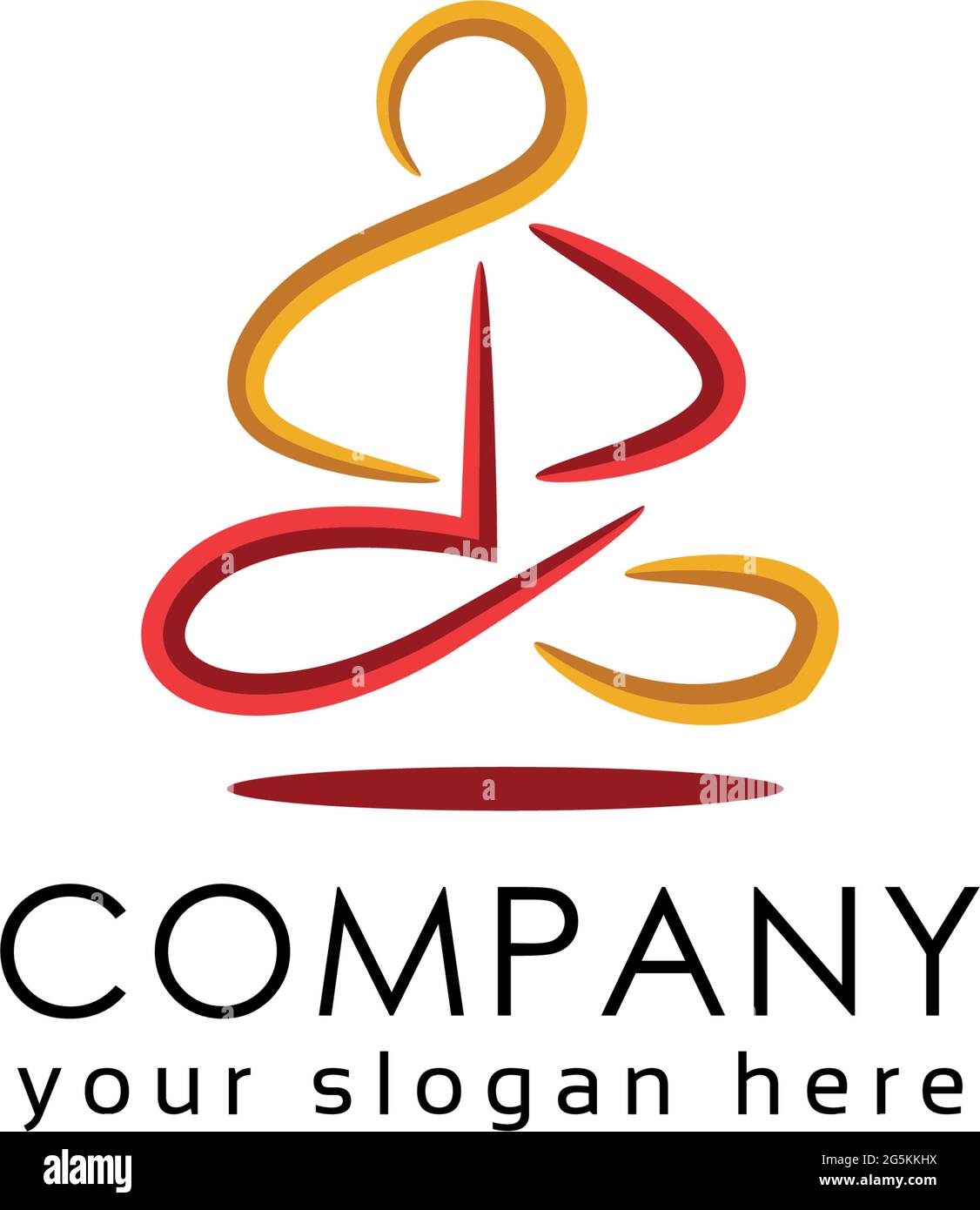 Yoga meditation logo vector illustration isolated on white background ...